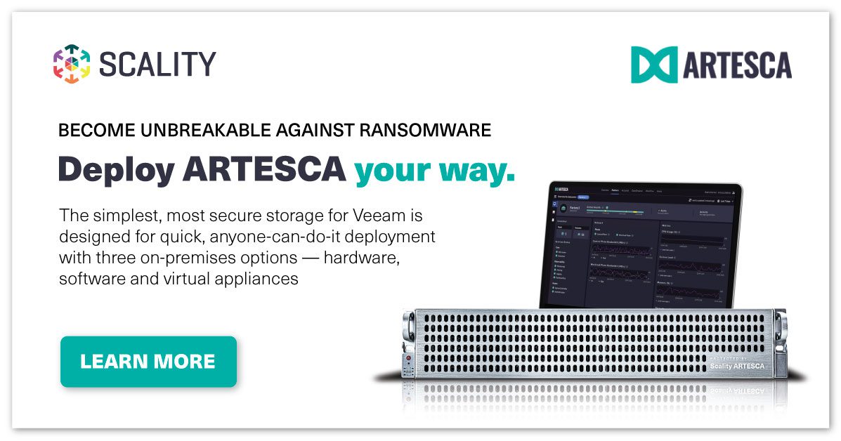 Deployment Options for Ransomware Backup Appliances | ARTESCA